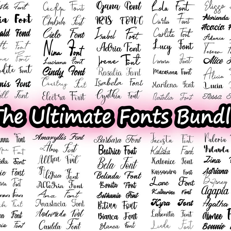 Cursive Font - Etsy