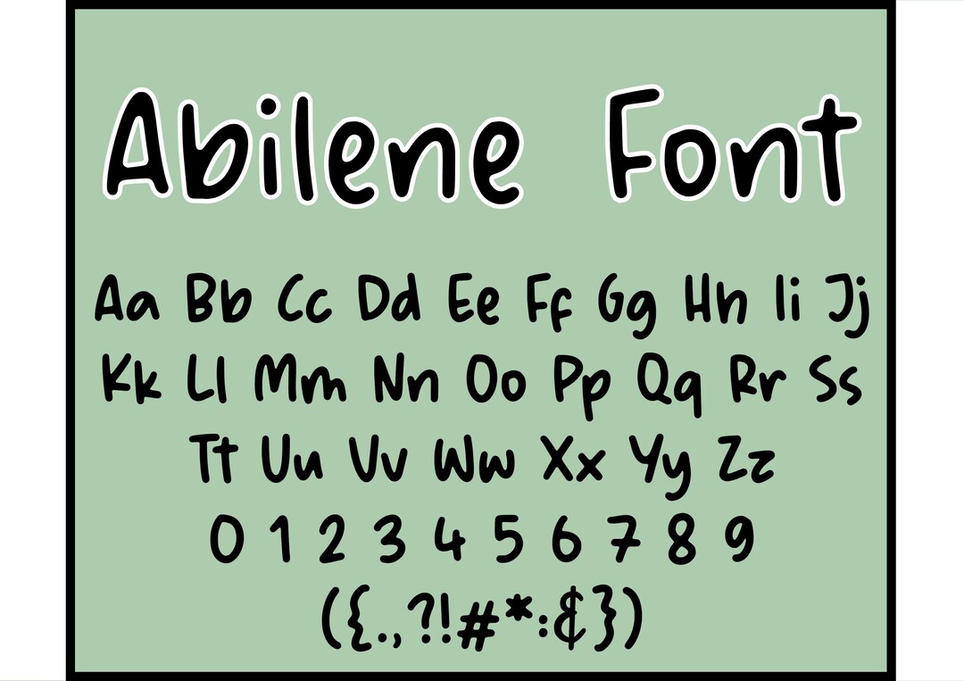 Abilene Handwritten Script Font (digital Download) - Etsy