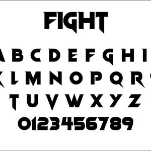 Fight Font Svg, Bold Action Typeface for Sports Designs, Gym Graphics ...