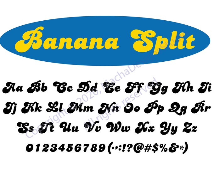 Banana Font SVG, Bold Font SVG, Cursive Alphabet, Funny Font Clipart ...