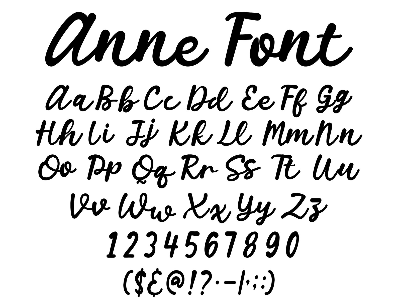 Anne Font SVG, - Etsy