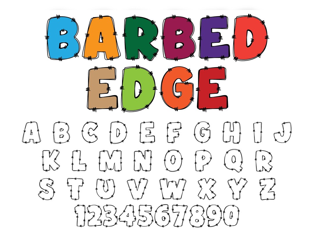 Barbed Wire Font SVG, Howdy Font Svg, Country Font, Western Font, Barb ...