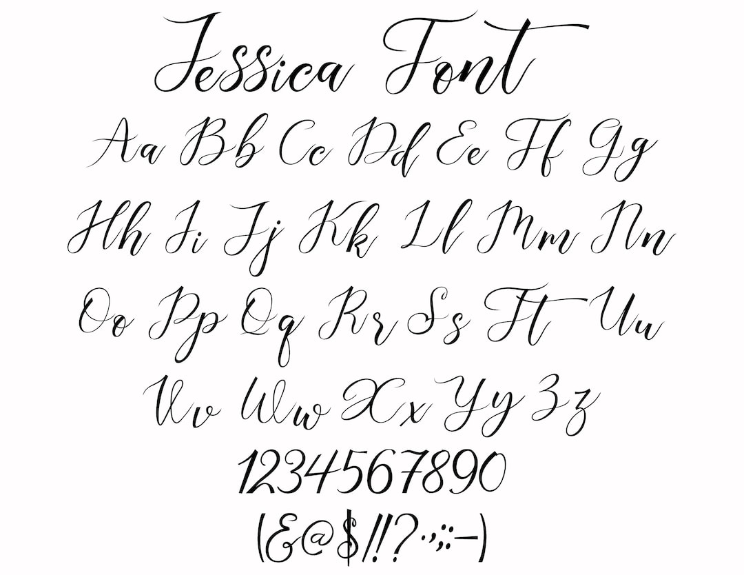 Jessica Font SVG, Handwritten Font SVG, Cursive Font SVG, Handwritten ...