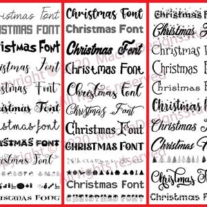 Christmas Font Bundle: Script & Holiday Fonts (instant Download) - Etsy