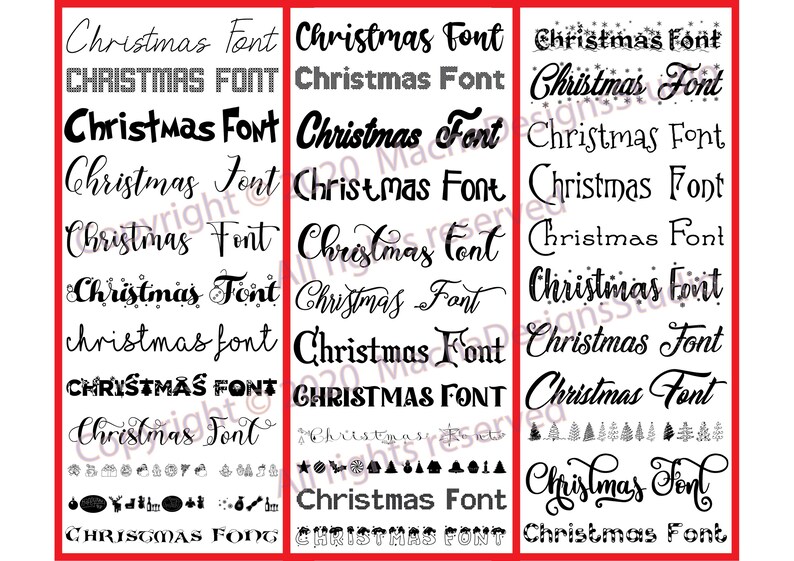 Christmas Font Bundle: Script & Holiday Fonts (instant Download) - Etsy