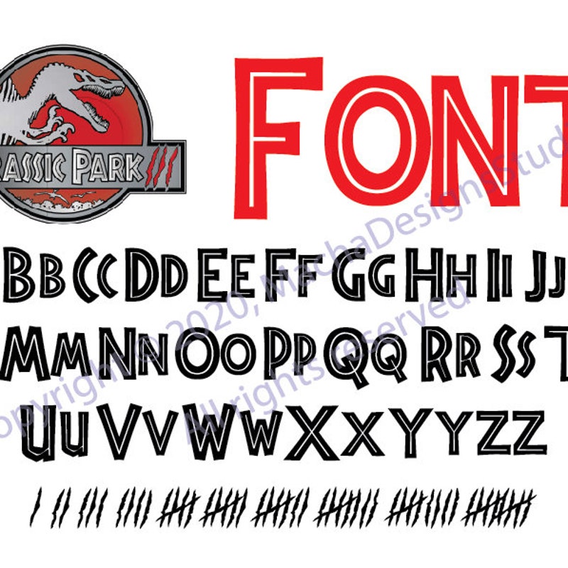 Jurassic Park Font - Etsy
