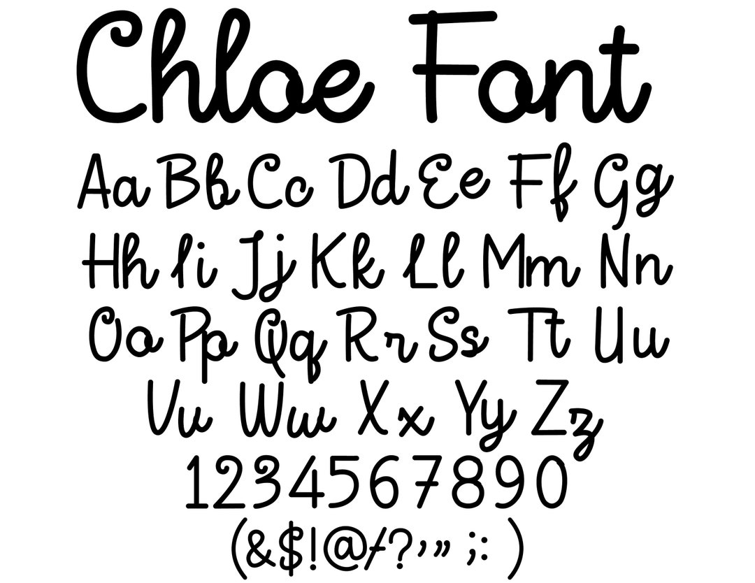 Chloe Font SVG, Handwritten Font SVG, Cursive Font SVG, Handwritten, Digital Download, Font ...