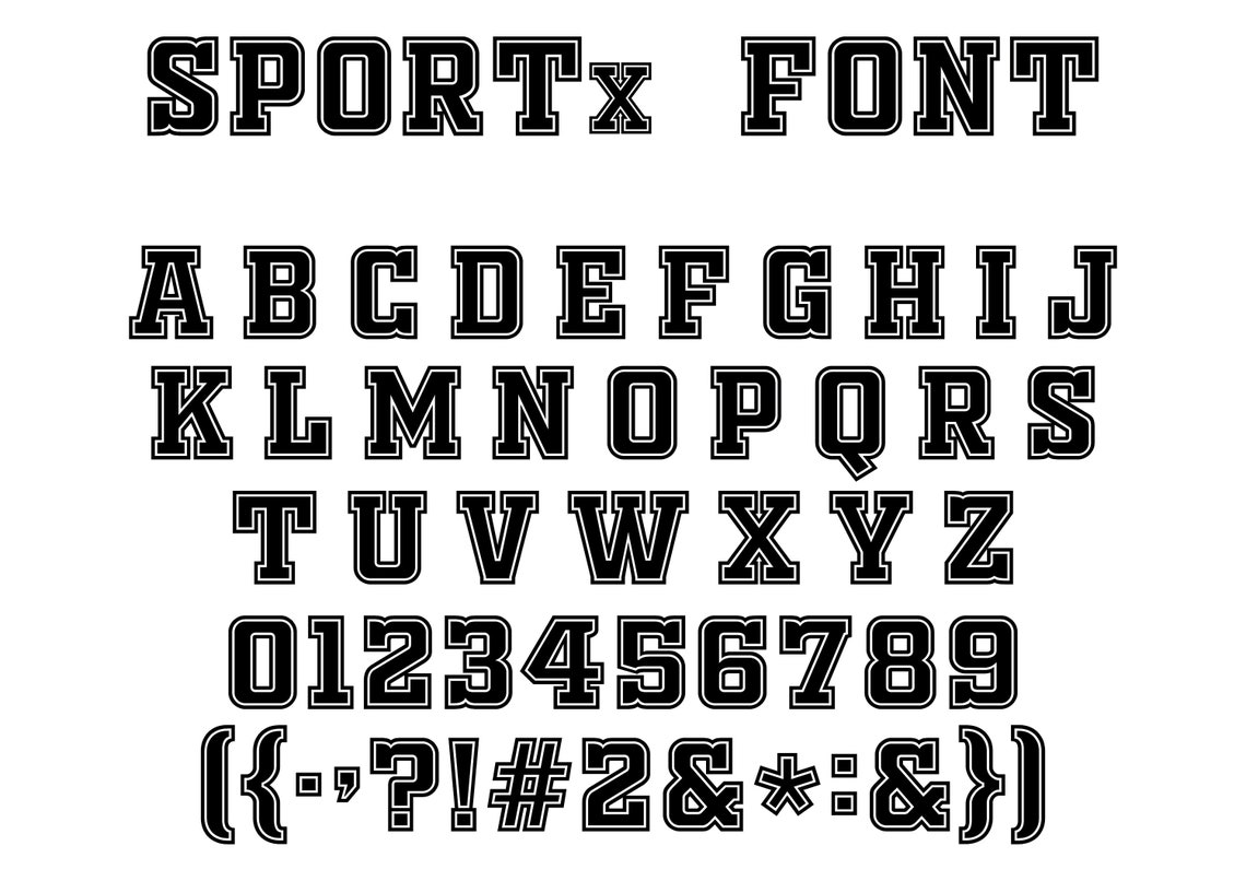 Sportx FONT SVG, Sport Alphabet SVG, Sport Numberts Svg, Sport Numberts ...