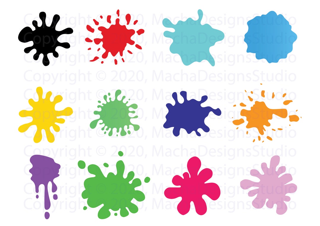 Paint Splatter SVG, Paint Splats SVG, Splatters SVG, Bundle Svg ...