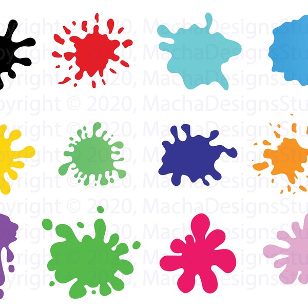 Neon Paint Splatter - Etsy