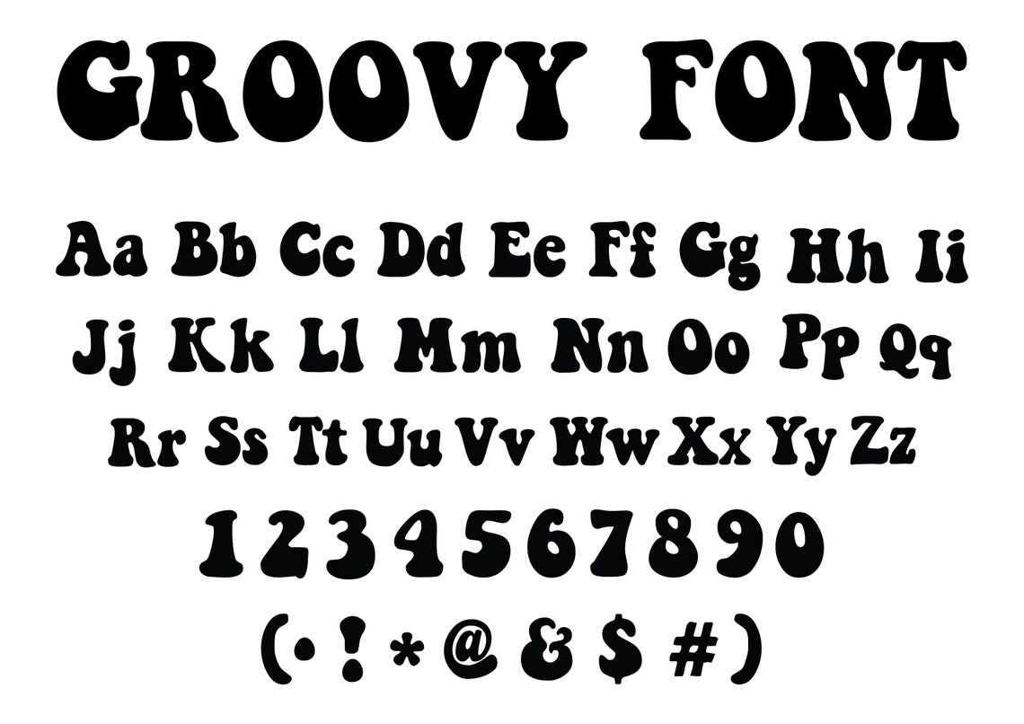 GROOVY FONT SVG Retro Groovy Font Svg Monogram Svg Retro - Etsy