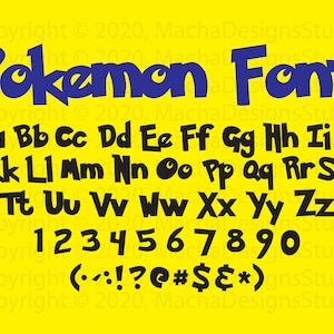 Pokemon Font SVG, Pokemon Alphabet SVG, Pokemon SVG, Pokemon Letters ...