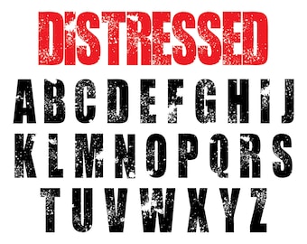Varsity Font SVG, Distressed Font TTF, Instant Download, Font Svg ...