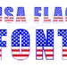 Usa Flag Font SVG, American Flag Font SVG, American Alphabet SVG, Usa ...