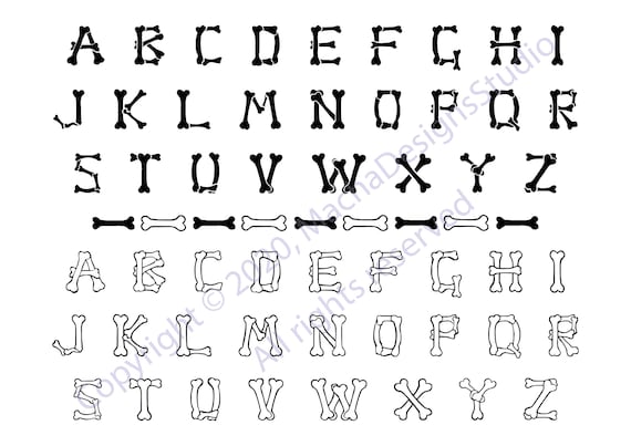 Skeletal Font