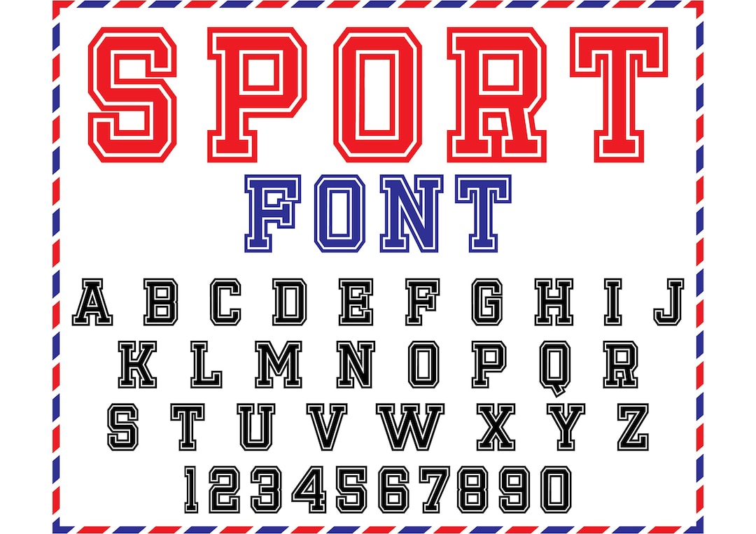 Varsity Font SVG: Sport Alphabet (digital Download) - Etsy