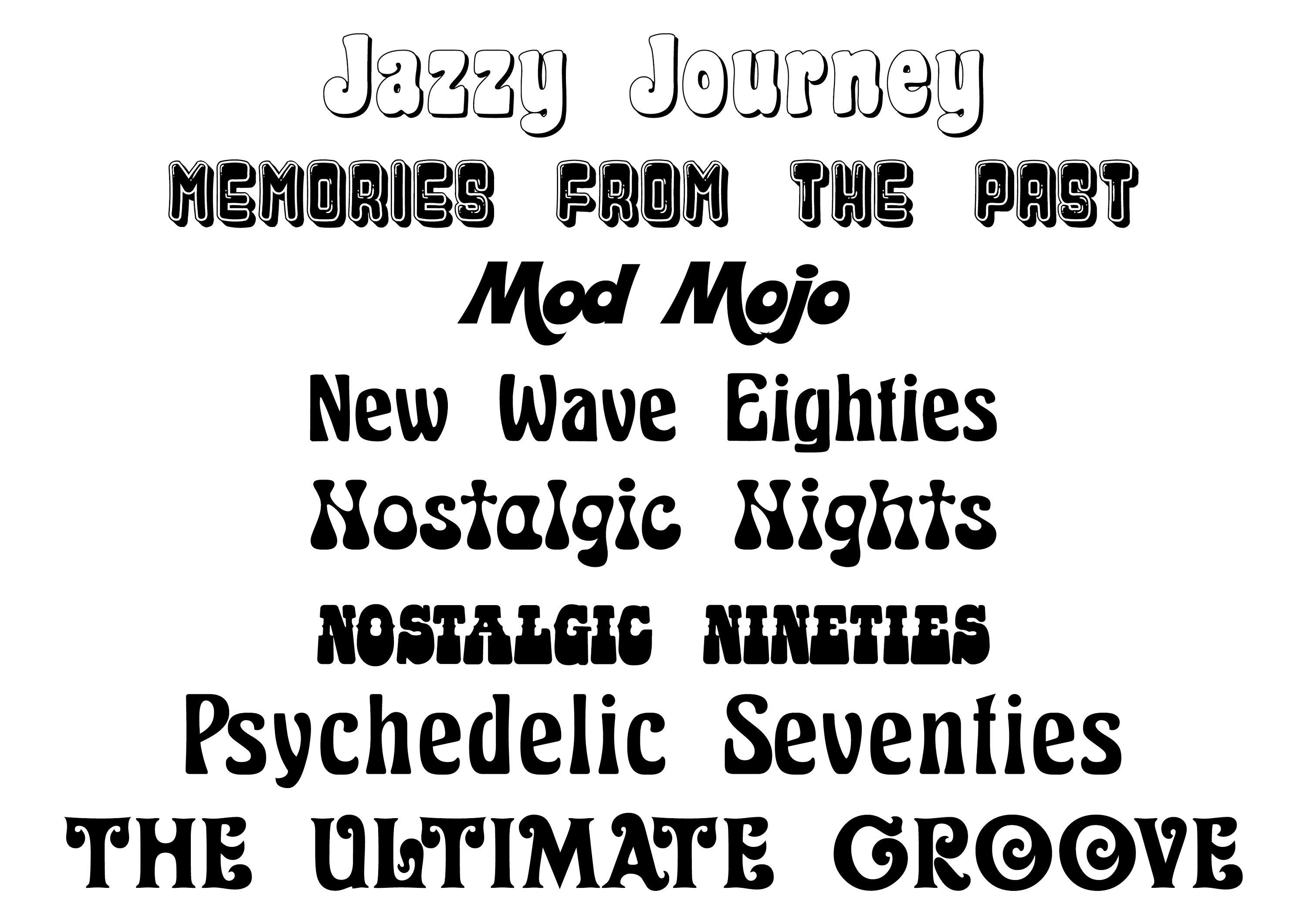 50 Retro Groovy Fonts Bundle: SVG, TTF, Cricut Ready - Etsy