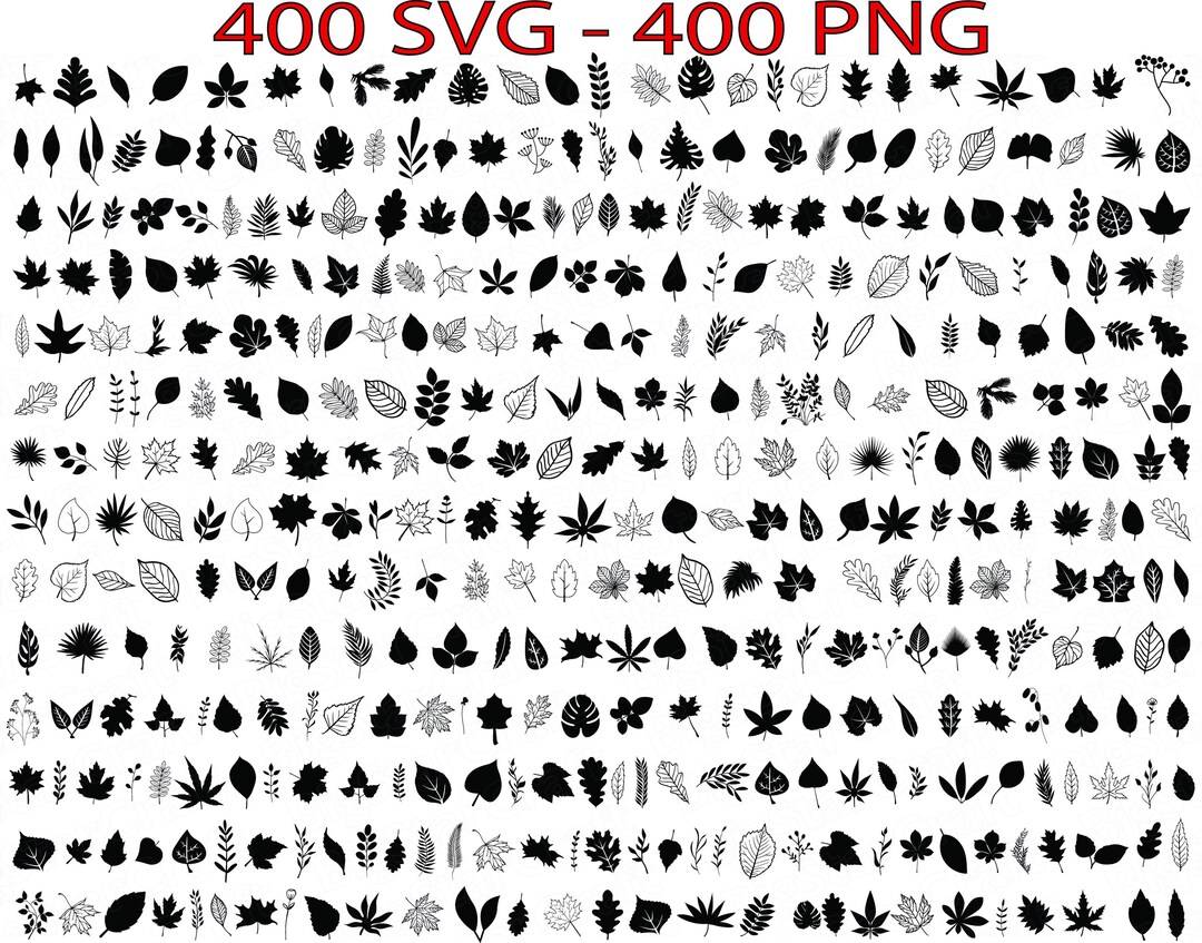 Leaves Mega Bundle: Botanical SVG PNG Clipart (digital Download) - Etsy