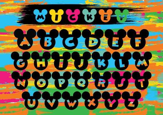 MIKEY FONT SVG Mouse Alphabet Svg Digital Download Mouse - Etsy Canada
