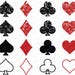 Card Suits SVG Bundle: Poker Symbols Clipart (digital Download) - Etsy