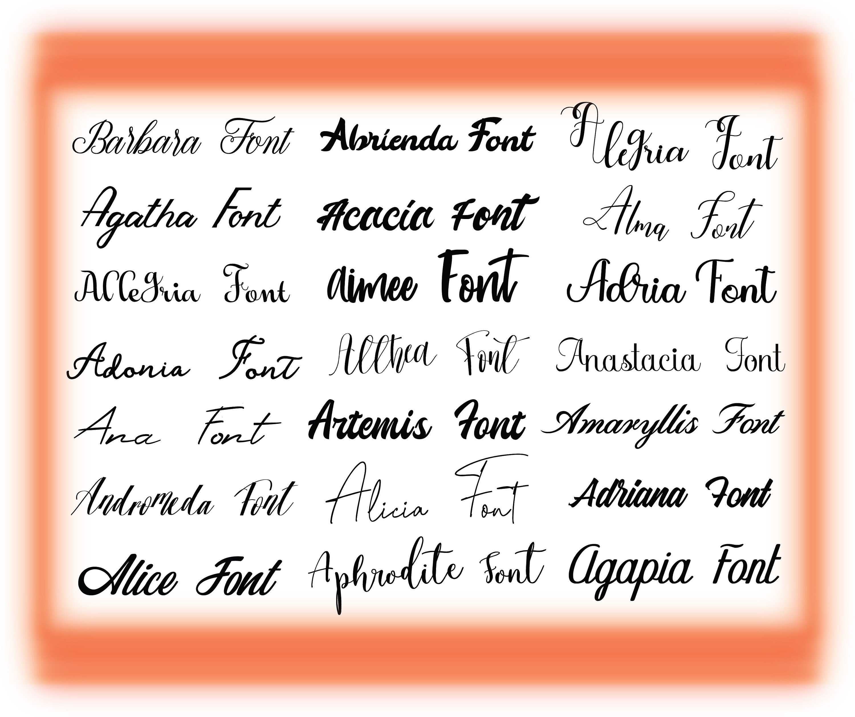 Font 1 Bundle Svg Handwritten Font SVG Instant Download - Etsy