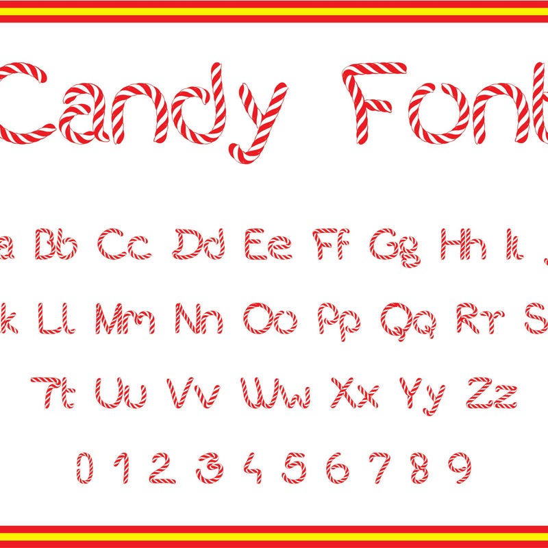 Candy Font - Etsy
