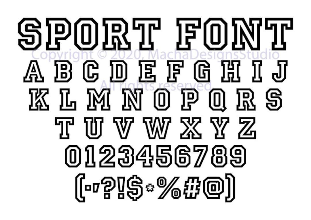 Varsity Font SVG: Sport Alphabet (digital Download) - Etsy