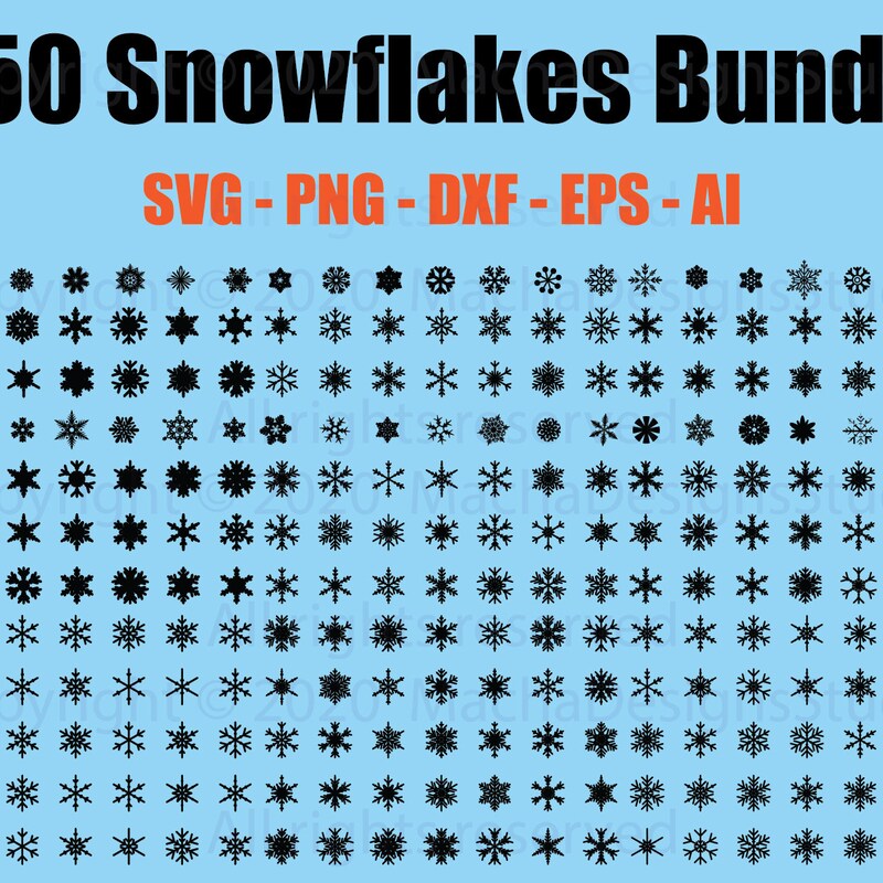 Snowflake Bundle Svg - Etsy