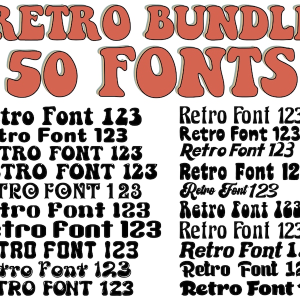 Retro Alphabet - Etsy