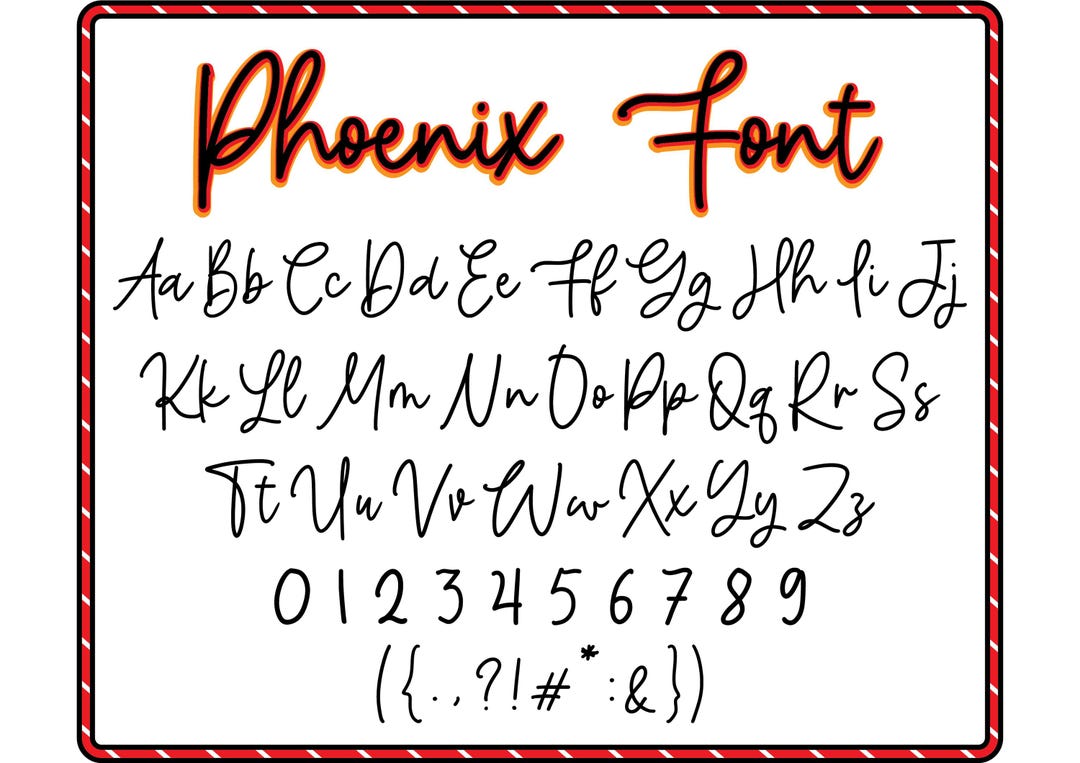 Phoenix Font SVG, Handwritten Font SVG, Cursive Font Svg,cursive Serif ...