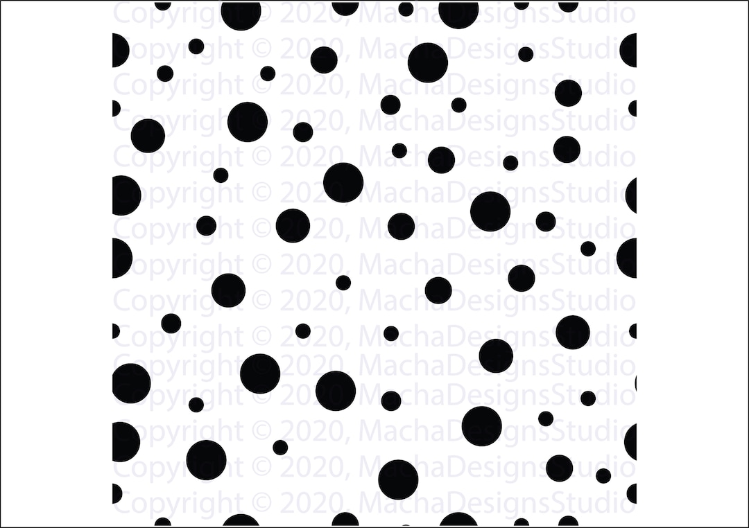 Polka Dot Pattern SVG: Dotted Silhouette Cut File (digital Download) - Etsy