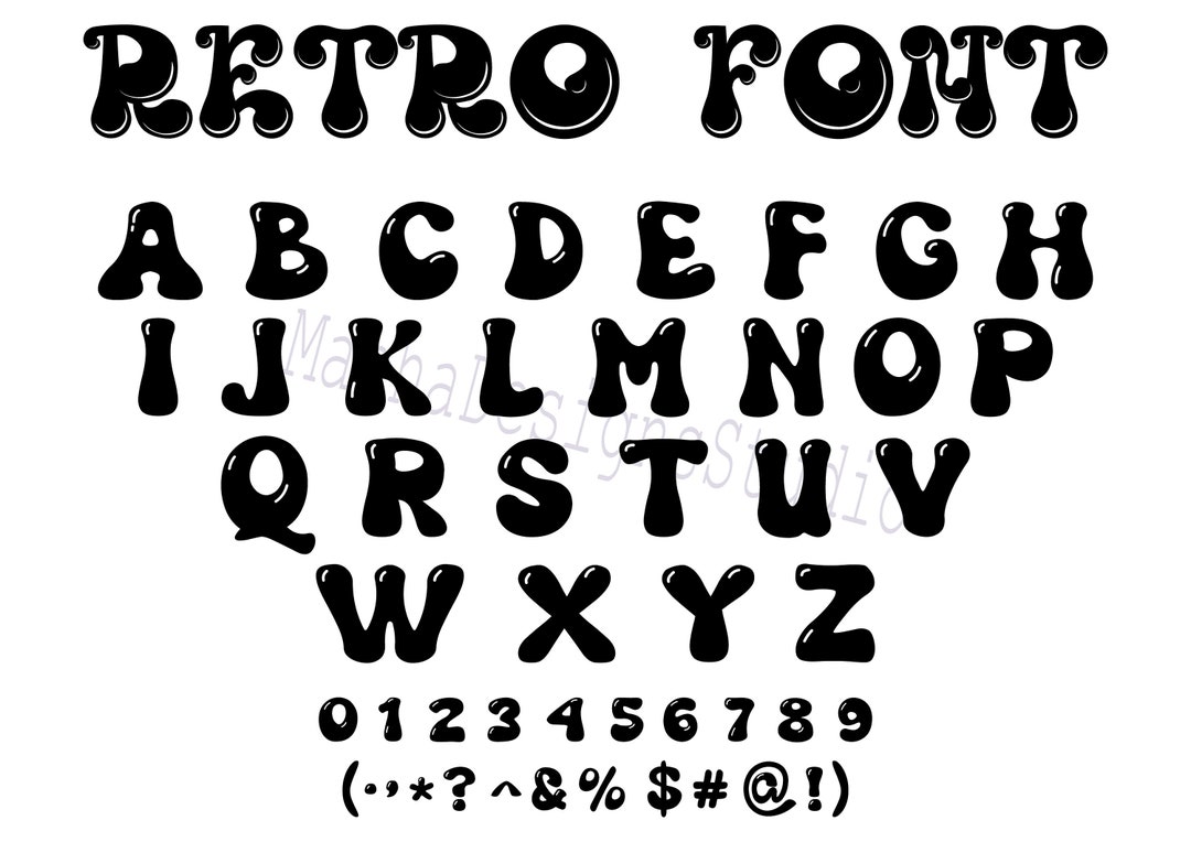 RETRO ALPHABET SVG, Font Svg, Retro Groovy Font Svg, Retro Alphabet Svg ...