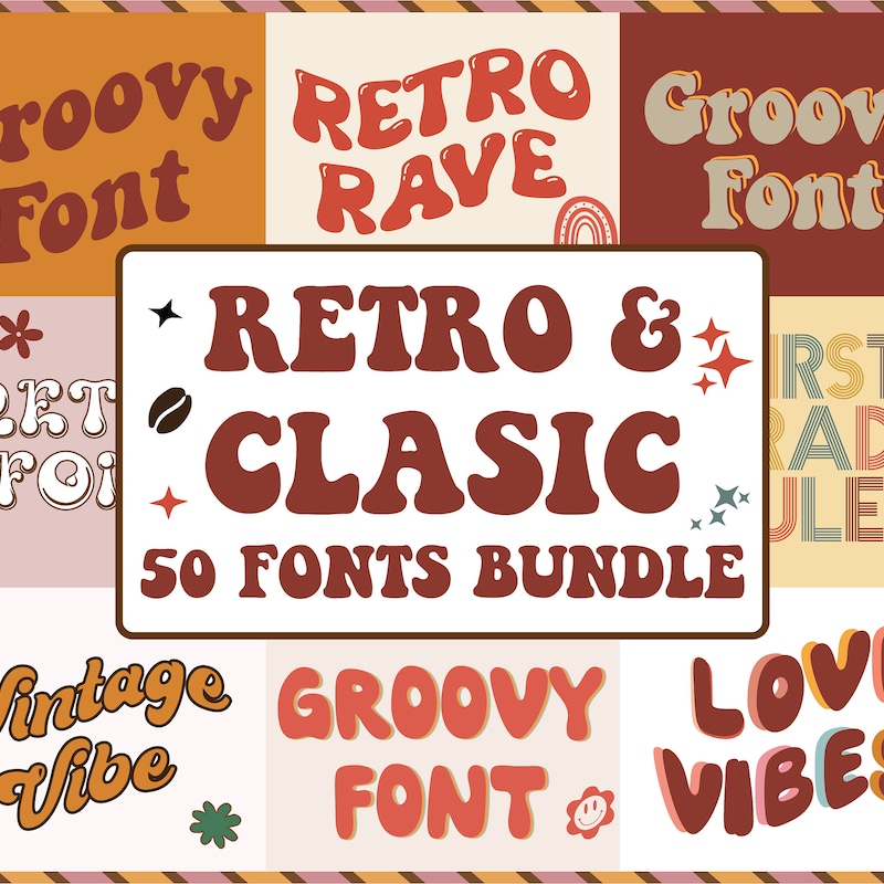 Funky Canva Fonts - Etsy