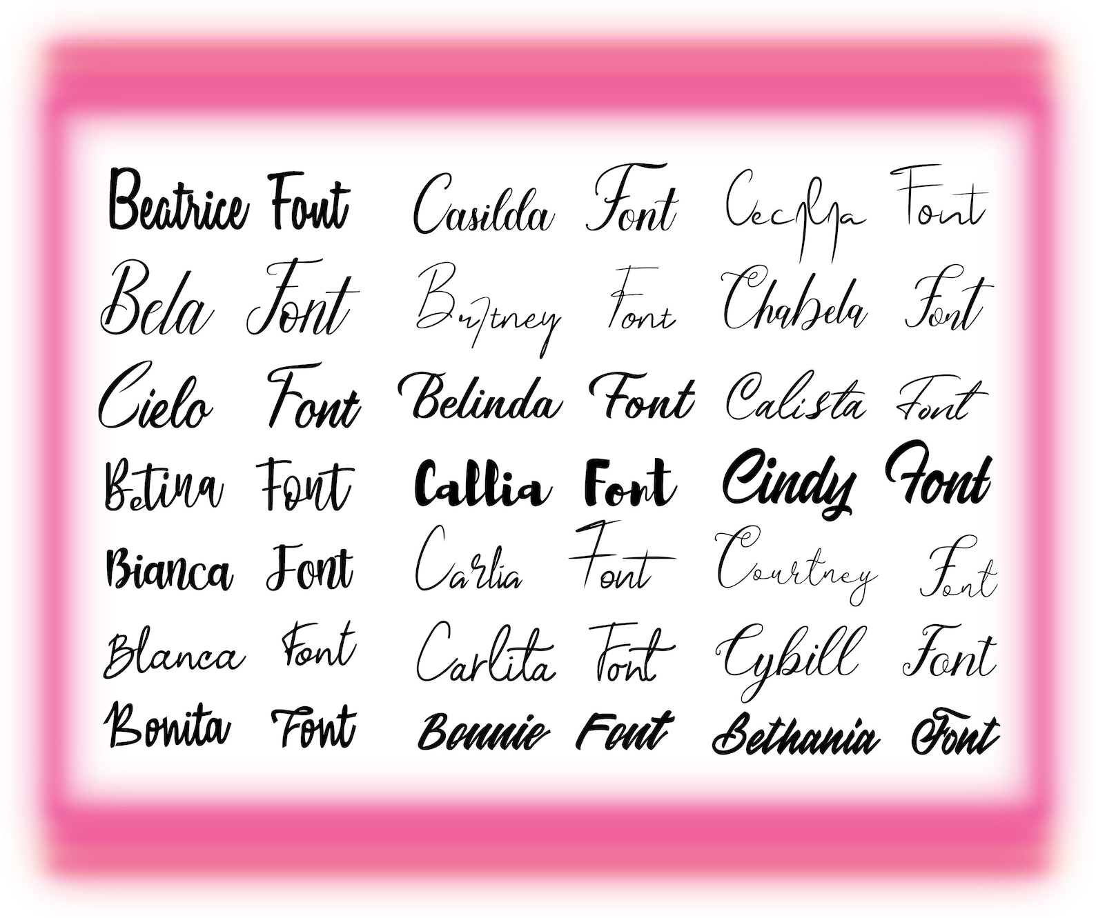 Font 2 Bundle Svg Handwritten Fonts Svg Cursive Font Svg - Etsy Canada
