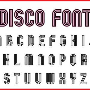 DISCO FONT SVG, Font Svg, Alphabet Svg, Modern Font Svg, Digital ...