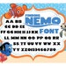Findet Nemo FONT SVG, Findet Nemo Alphabet Svg, Findet Nemo Clipart ...