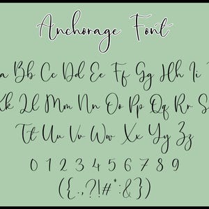 Anchorage Font SVG, Handwritten Font PNG, Wedding Script Font, Typeface ...