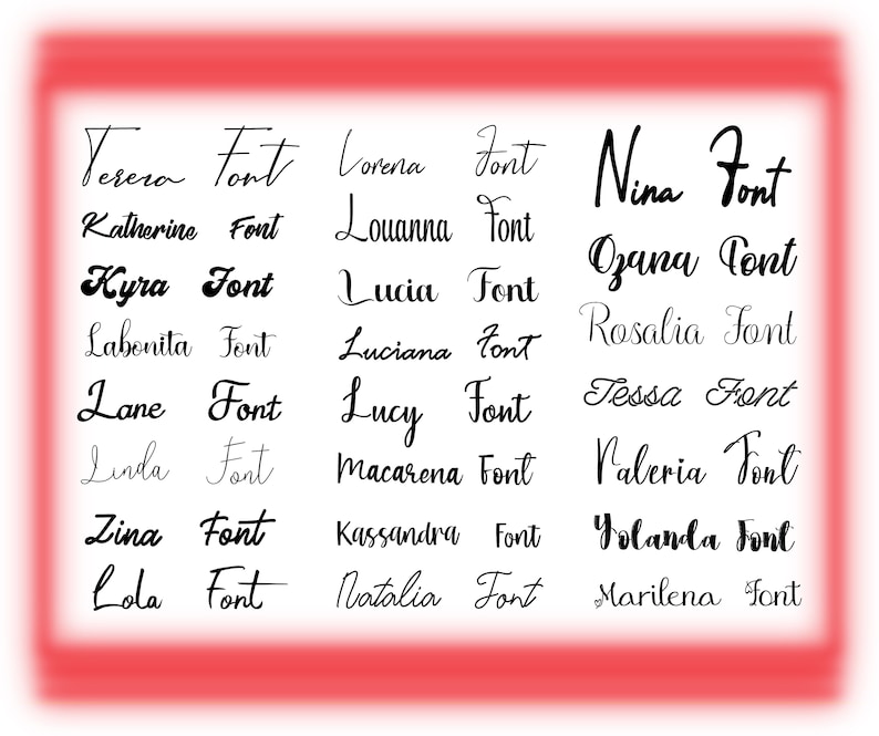 Font 4 Bundle Svg HANDWRITTEN Fonts SVG - Etsy