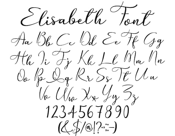 Cursive Elizabeth