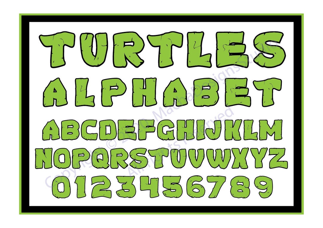 Turtles Font SVG Ninja Turtles Font Svg Turtles Alphabet - Etsy Ireland