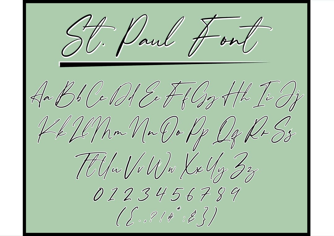 St. Paul Font SVG, Handwritten Font SVG, Wedding Font TTF, Typeface Ttf ...