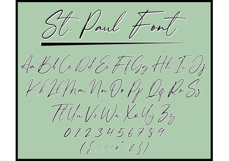 St. Paul Script Font: Elegant Wedding Font (SVG, TTF) - Etsy Canada