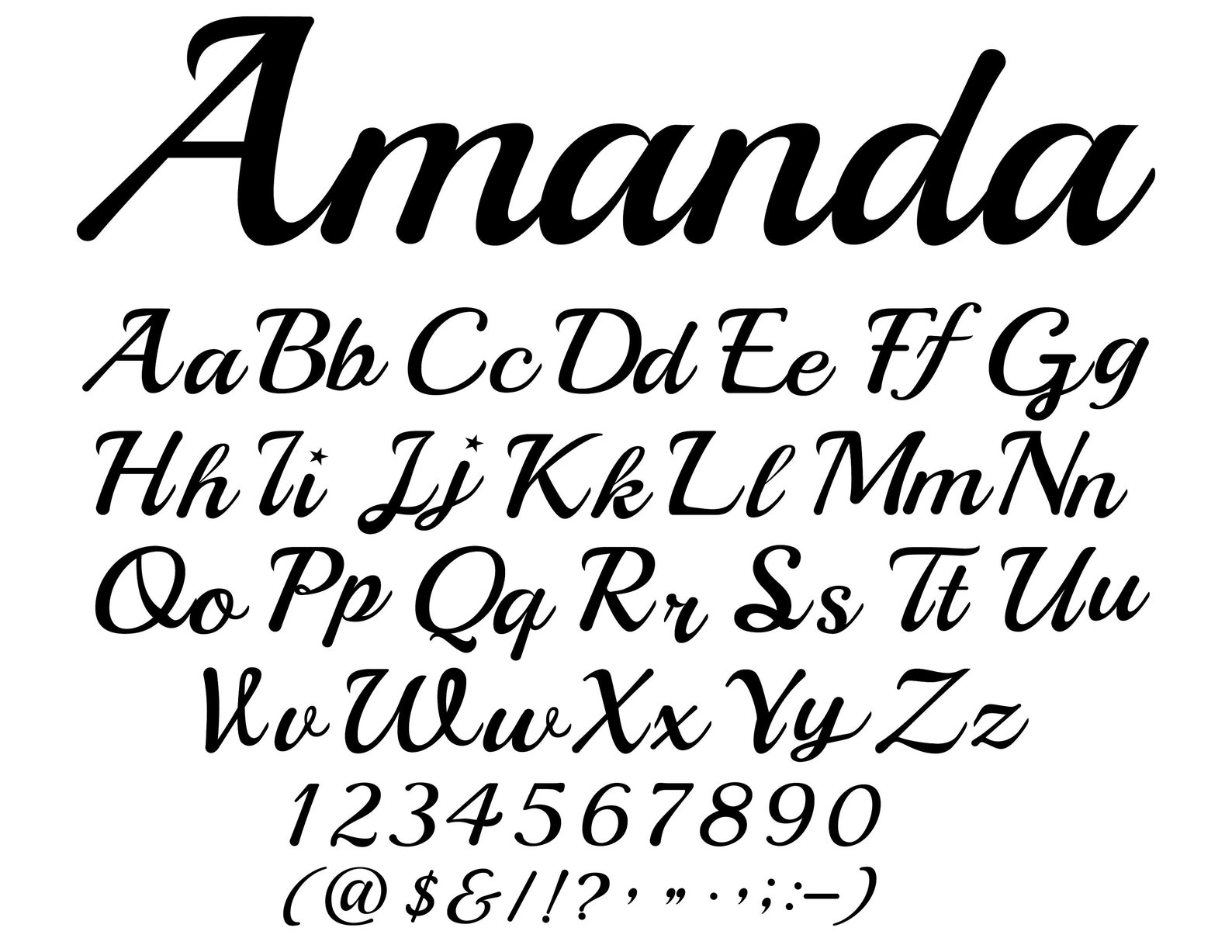 Amanda Handwritten Script Font: SVG, TTF, PNG (digital Download) - Etsy