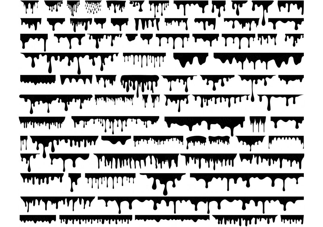 Dripping Blood Borders Bundle SVG PNG, Horror Blood Drip Frames for ...