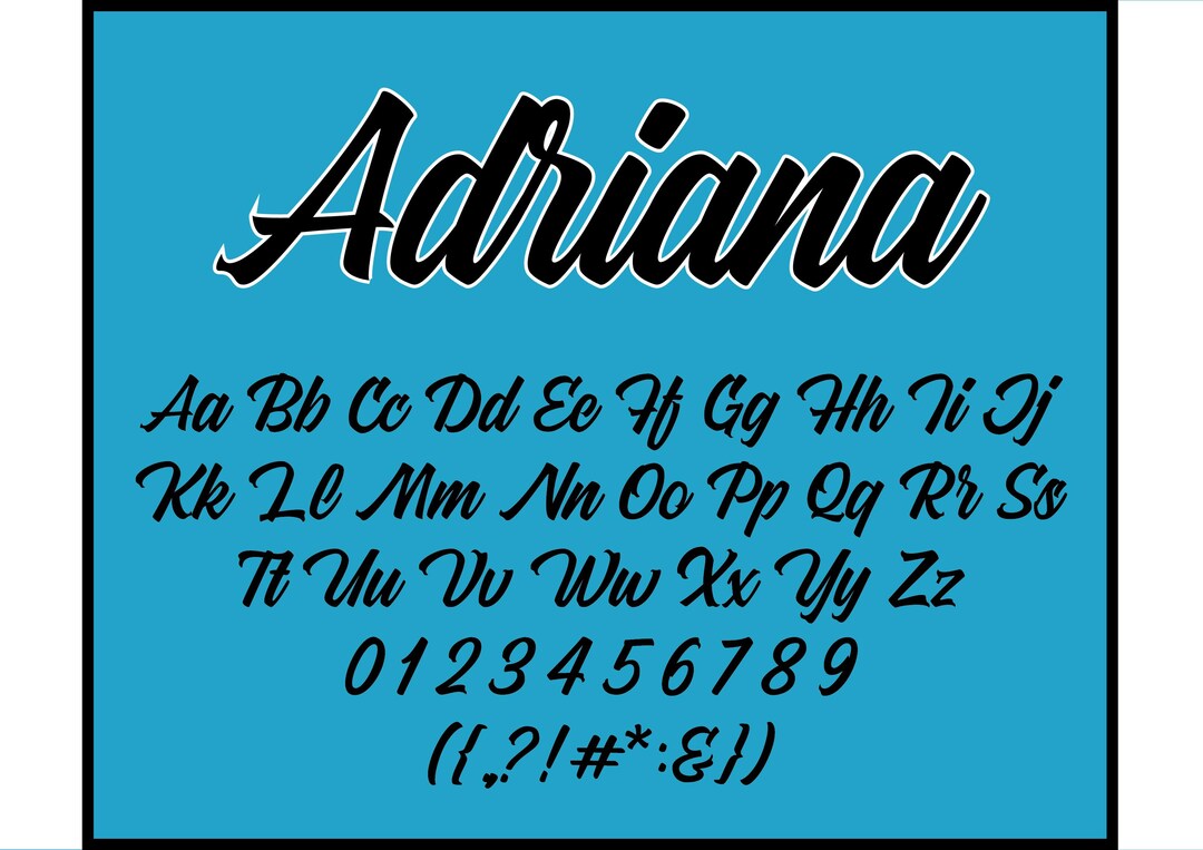 Adriana Script Font: Elegant Calligraphy (TTF, OTF, SVG Digital ...