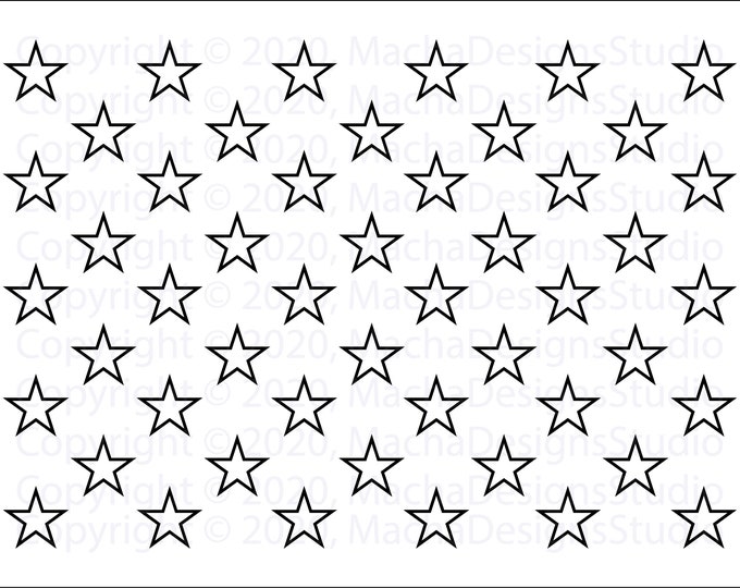 50 Stars SVG - Etsy