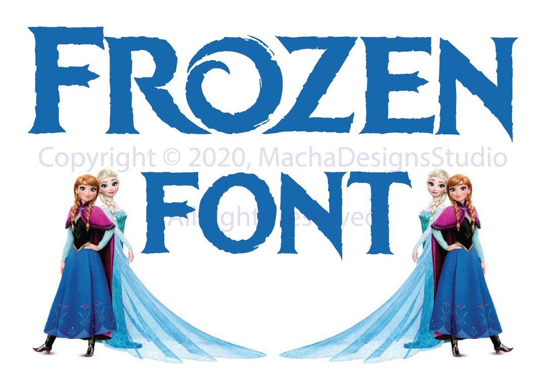 Frozen FONT SVG, Frozen Font, Frozen SVG, Instant Download, Frozen ...