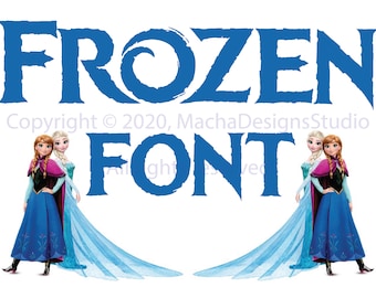 Frozen Font - Etsy