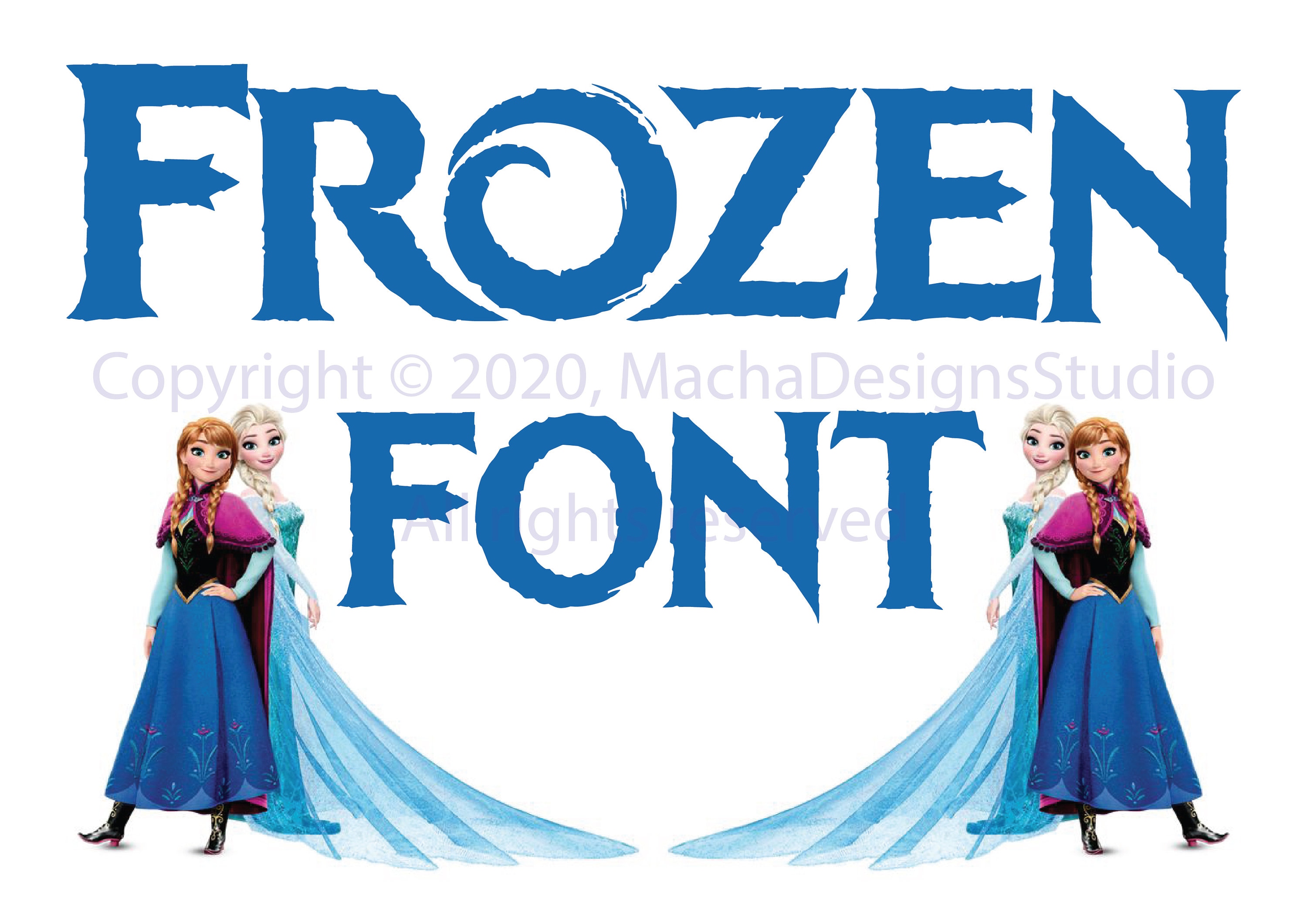 Frozen FONT SVG Frozen Font Frozen SVG Instant Download - Etsy