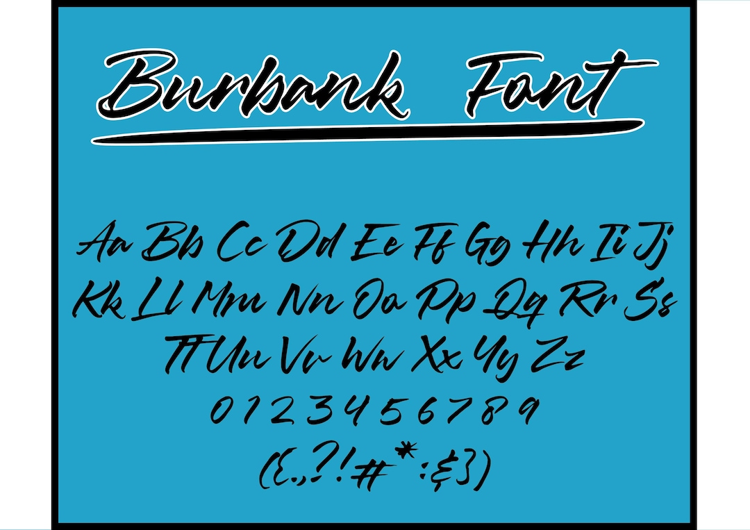 Burbank Font Svg, Handwritten Font, Font for Logos, Branding Font ...